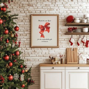 Vintage Christmas Bible Verse Wall Art, Printable Religious Seasonal ...