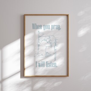 Light Blue Christian Wall Art Set: Modern Scripture Prints (digital ...