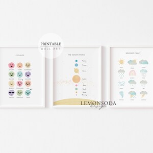 Pastel Alphabet Print, Printable Nursery Wall Art, Pastel Rainbow Home ...