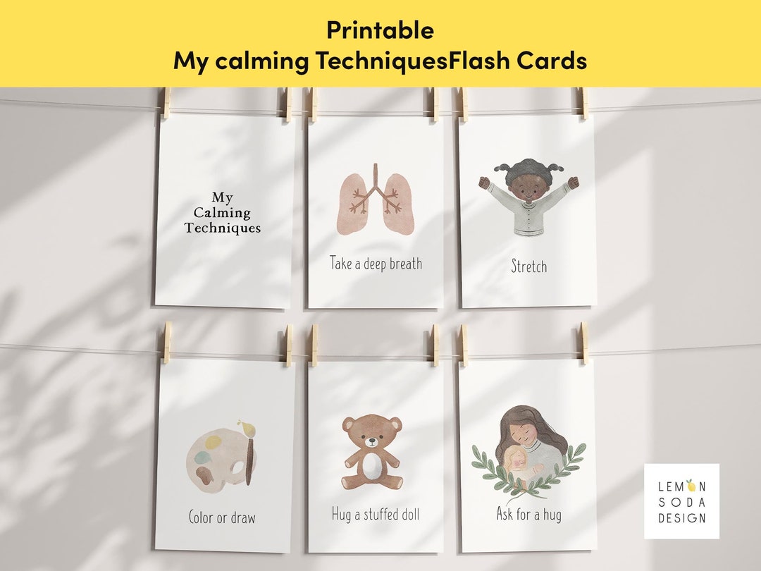 My Calming Techniques Flash Cards, Calming Strategies, Educational ...