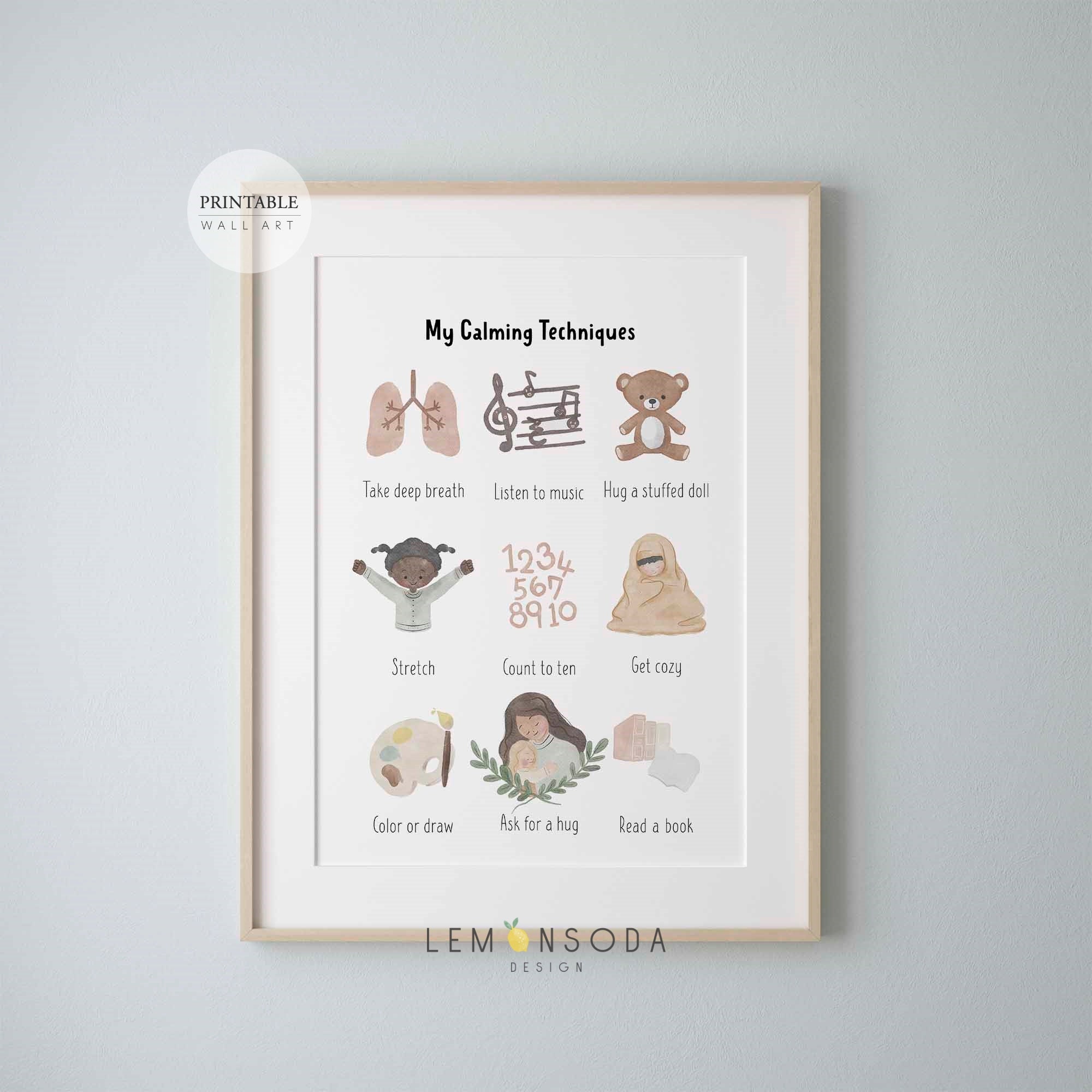 Pastel Set of 6 Calming Corner Wall Art Calming Strategies - Etsy