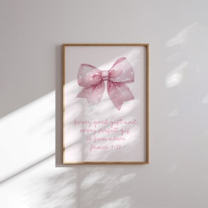 Aesthetic Christian Coquette Bible Verse Set of 6, Girly Preppy ...