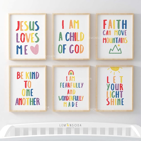 Colorful Bible Verse Posters - Etsy