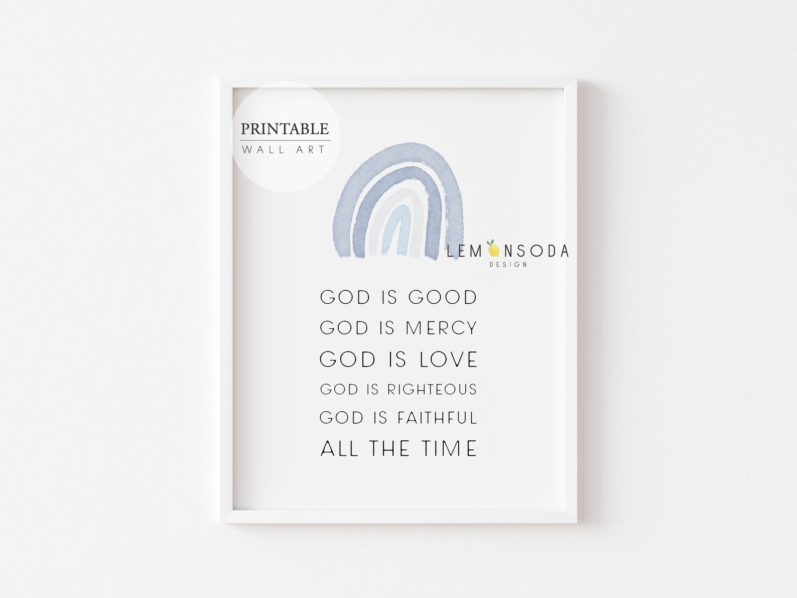 Set of 3 Blue Nursery Print Bible Verse Wall Art I Am a | Etsy