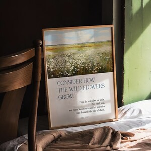 Consider the Wild Flower Grow Printable Vintage Flower Filed Landscape ...