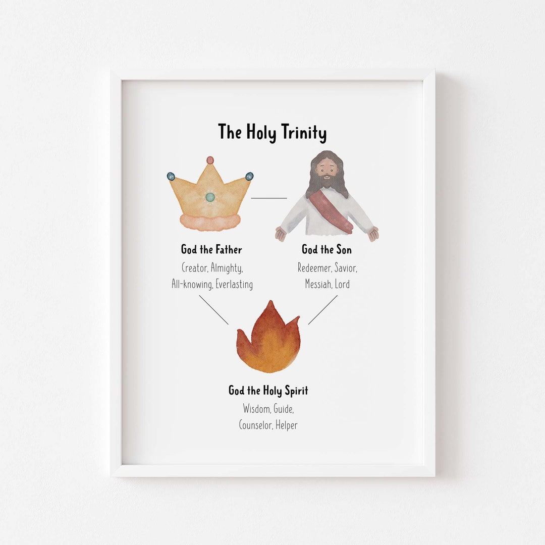The Holy Trinity Print, Christian Kids Education Poster, PRINTABLE ...