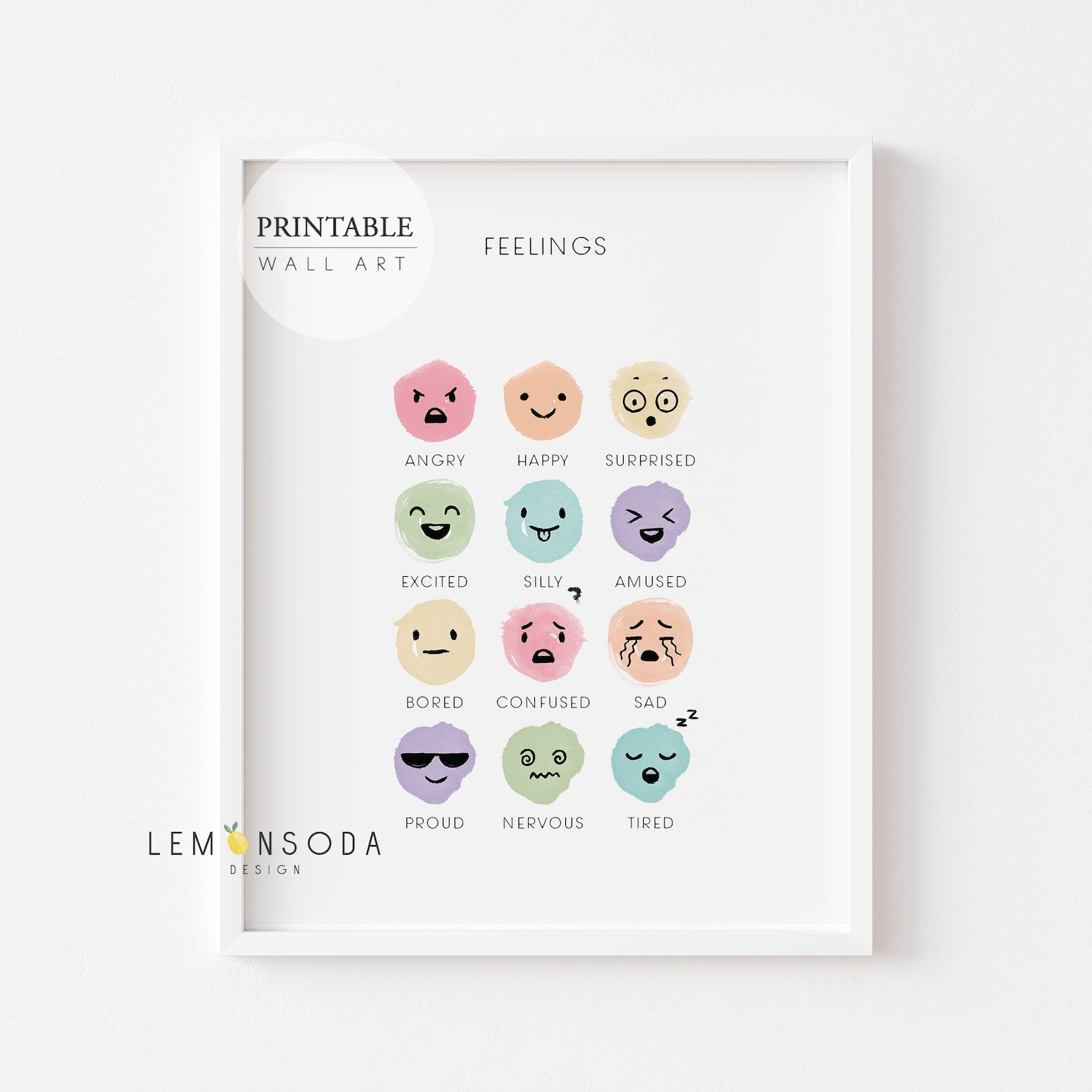 Printable Pastel Educational Poster Nursery Wall Print Set of - Etsy