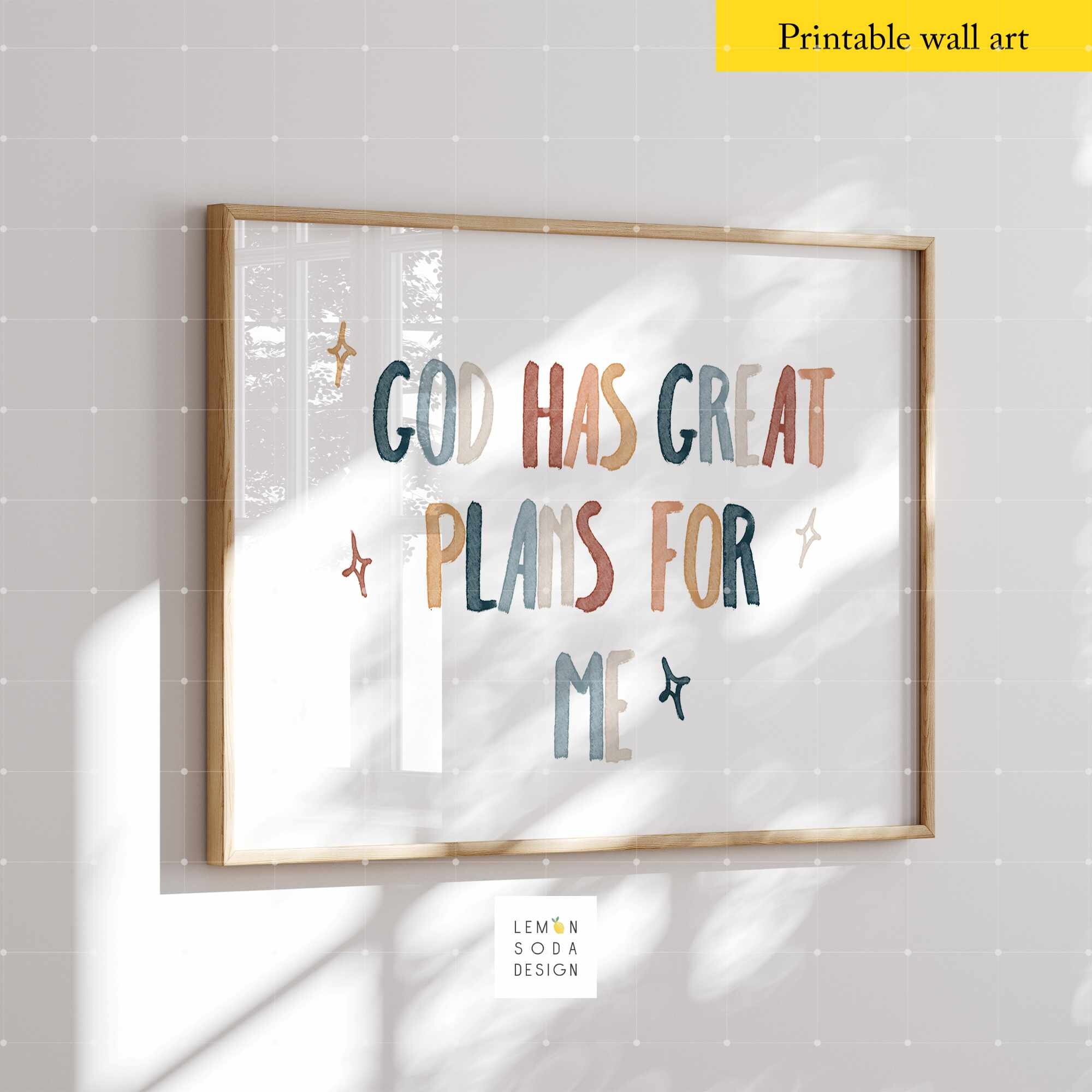 God Has a Plans for You Christian Kids Scripture Art: Boho Nursery ...