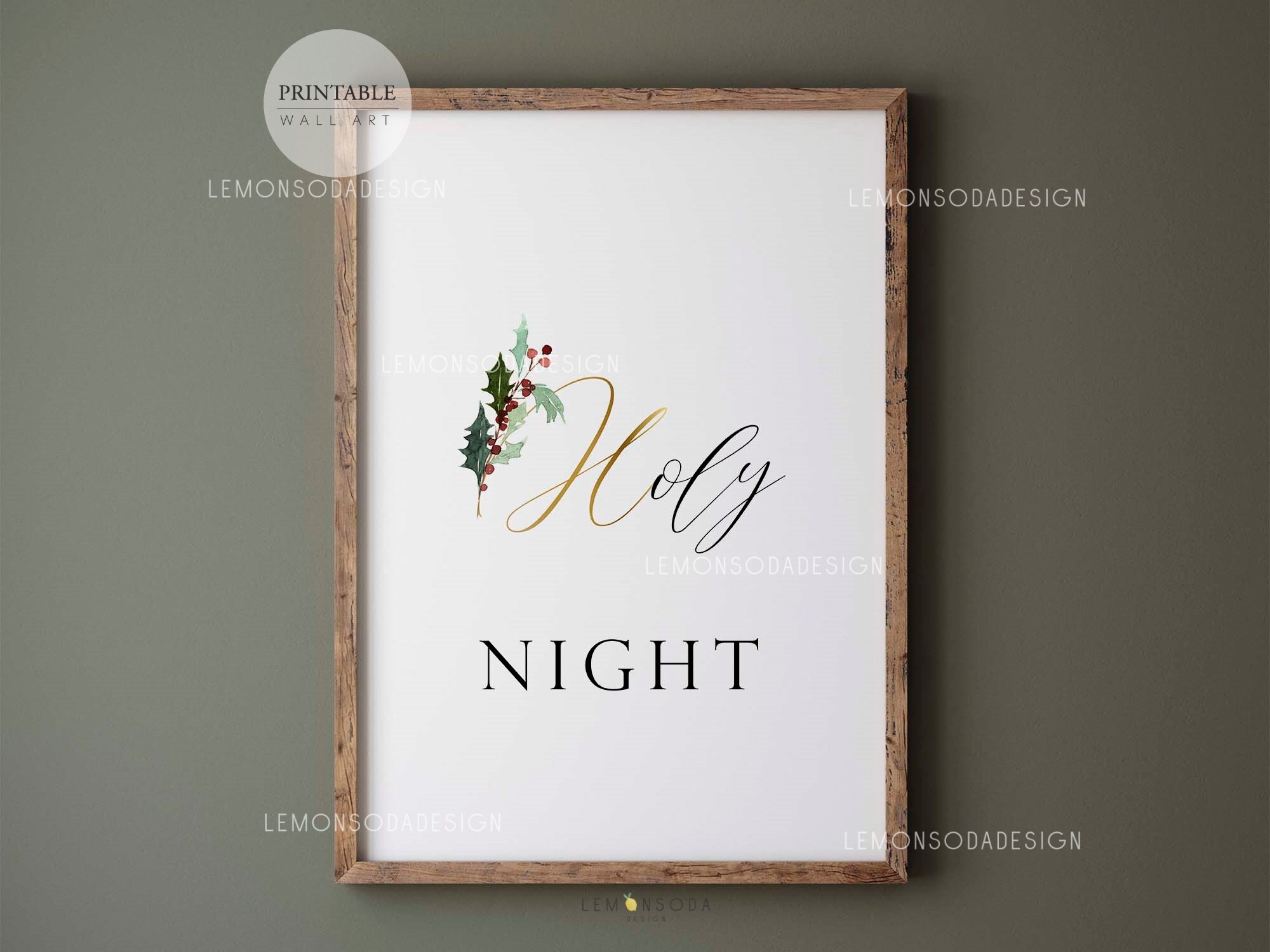 Silent Night Holy Night All is Calm All is Bright Print Set - Etsy