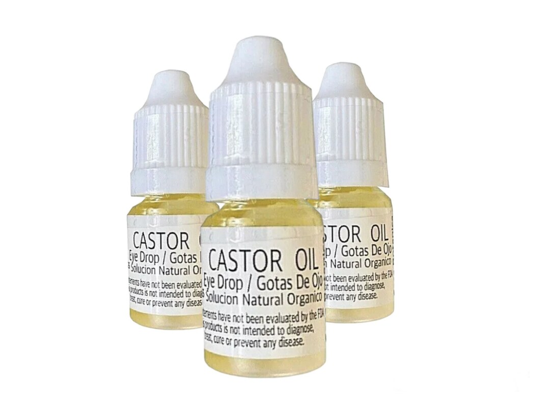 3pcs Castor Oil Eye Drops Organic Cold Pressed Non GMO Hexane Free Casa ...