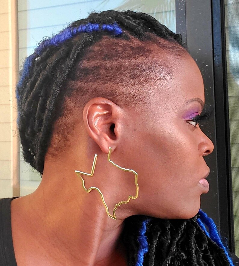Texas Map Earrings Texas Outline Earrings Map of Texas Gold - Etsy