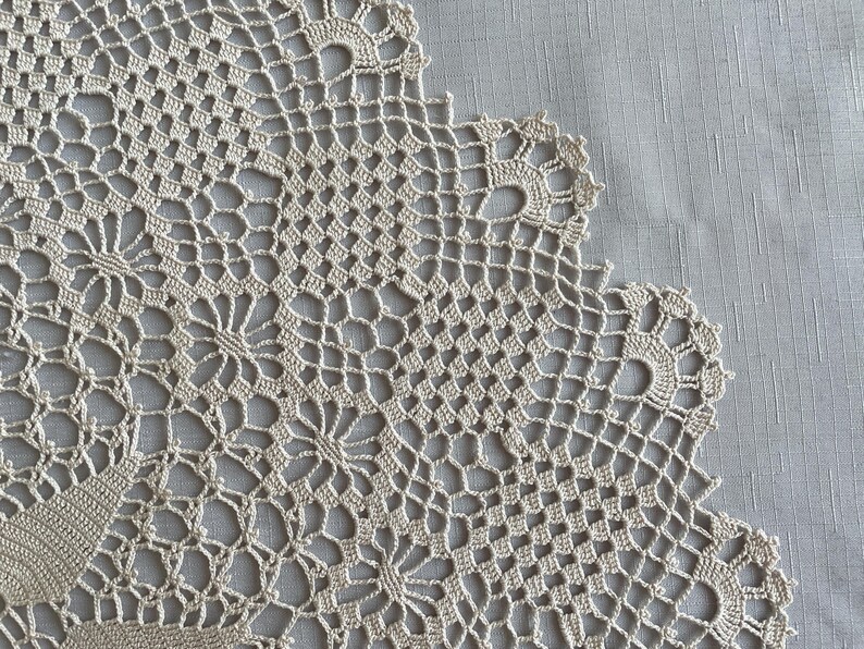 Large Hand Made Crochet Doily - Etsy