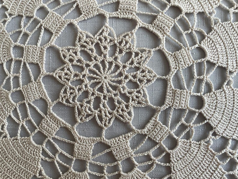 Large Hand Made Crochet Doily - Etsy