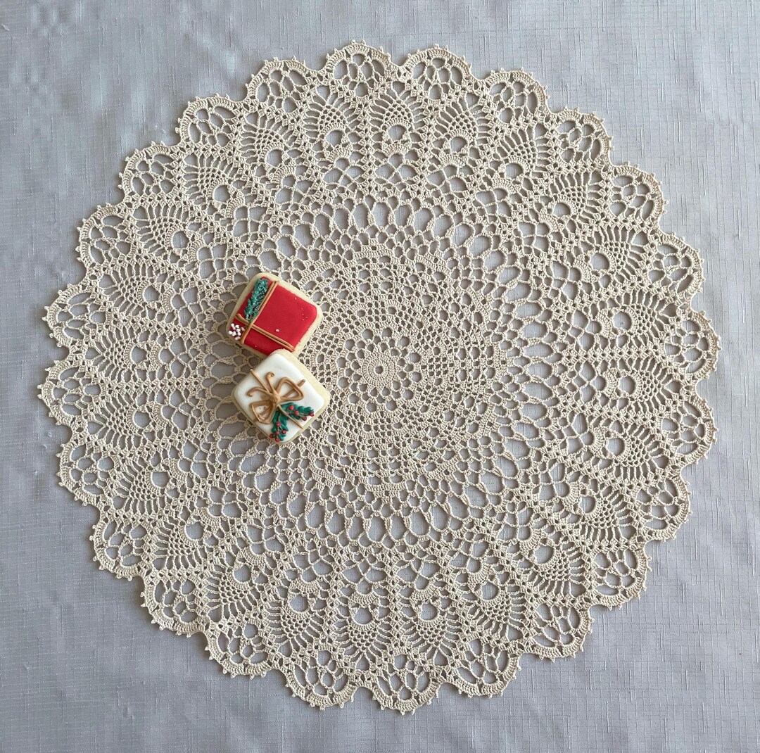 Large Handmade Traditional Crochet Doily - Etsy