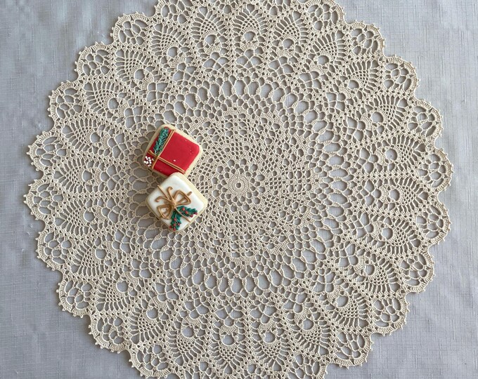 Large Handmade Traditional Crochet Doily - Etsy