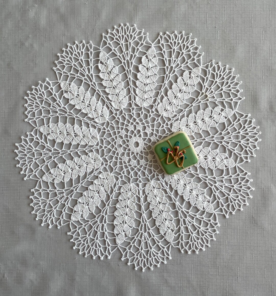 Handmade Crochet Doily With Ears of Wheat Pattern - Etsy