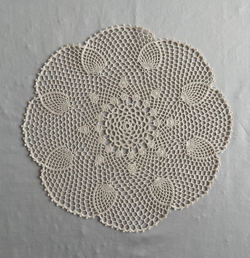Handmade Crochet Doily With Modern Pineapples Design - Etsy