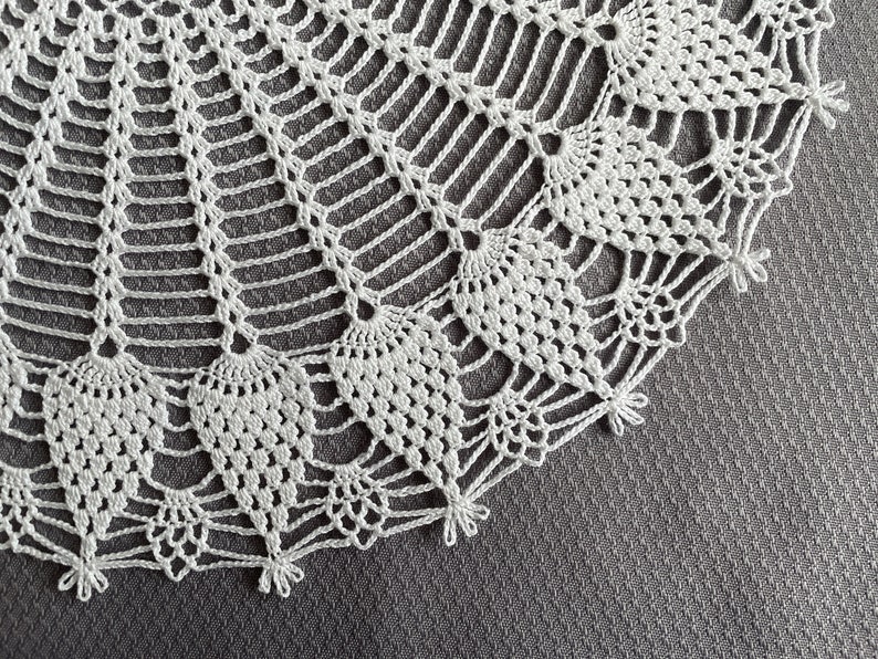 Modern Handmade Crochet Doily With Pine and Wheel Design - Etsy