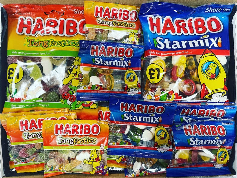 Haribo Sweets Starmix Tangfastics Personalised Gift Box | Etsy