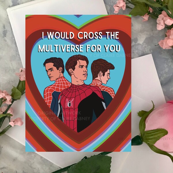 Spiderman Valentine Card - Etsy