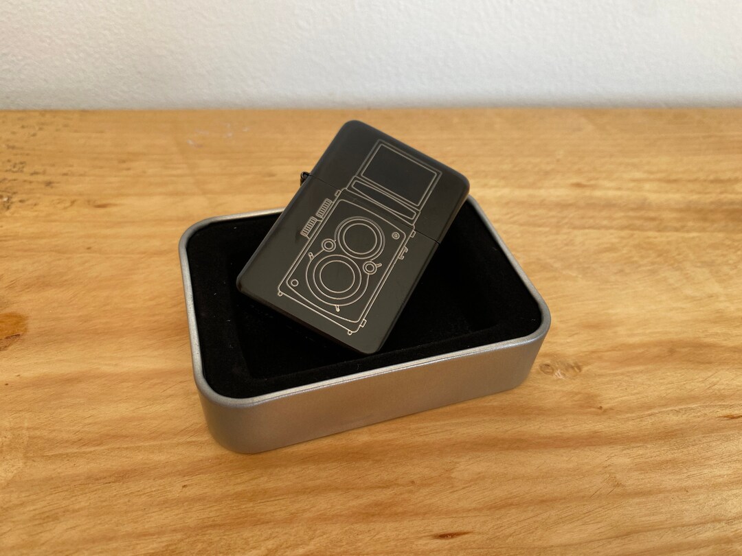 Engraved Vintage Camera Lighter Handmade Gift Vintage Minimalist TLR ...