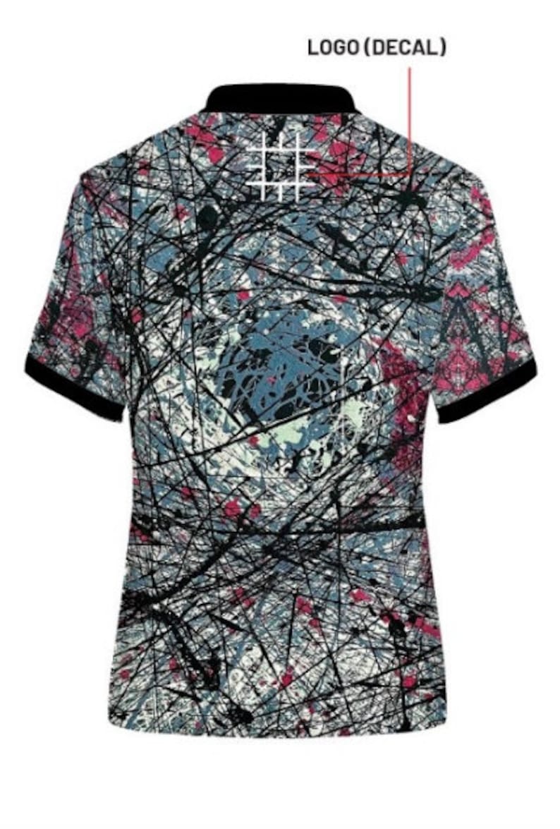 Jackson Pollock Inspired Color Paint Splatter Polo Shirt With Vibrant ...