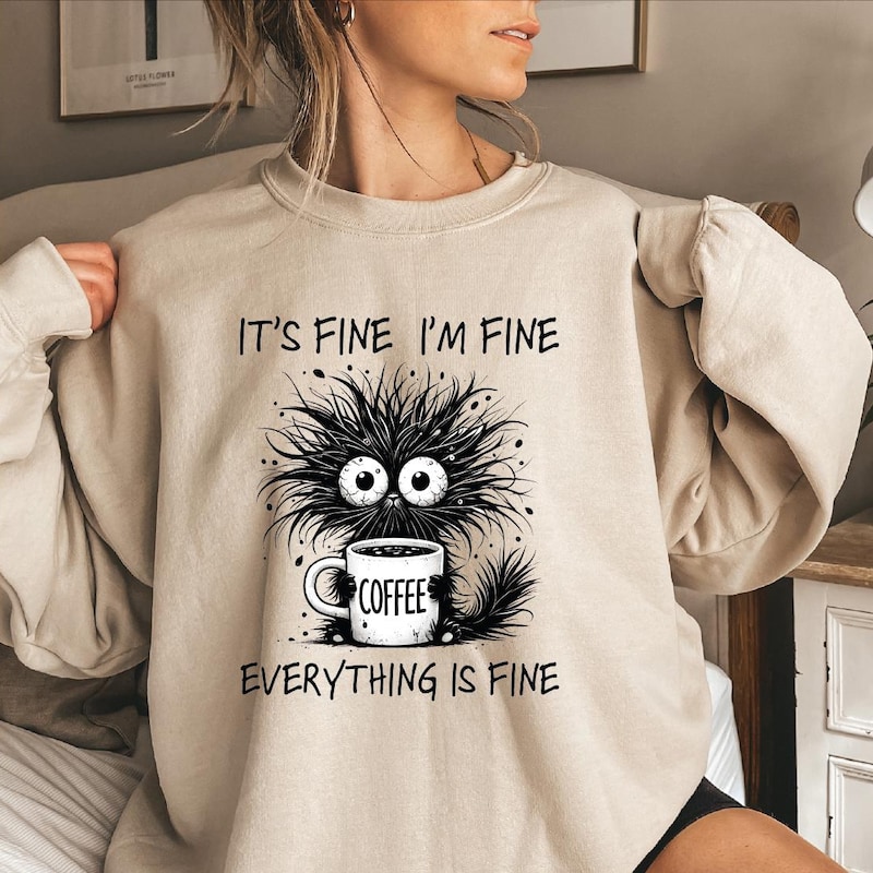 Im Fine Cat Sweatshirt - Etsy
