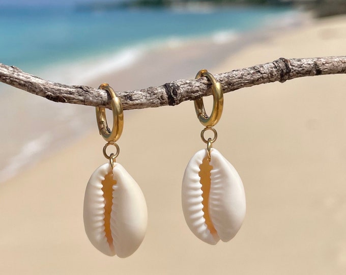 Shell Earrings | Beach Vibes | Beach Jewellery | Cowrie | Cute Earrings ...