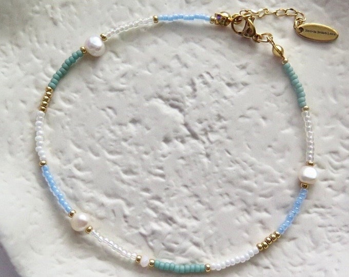 Ocean Anklet | Beach Anklet | Beaded Anklet | Ocean Lover | Handmade ...