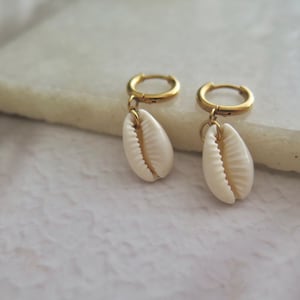 Shell Earrings Beach Vibes Beach Jewellery Cowrie Cute Earrings Surfer ...