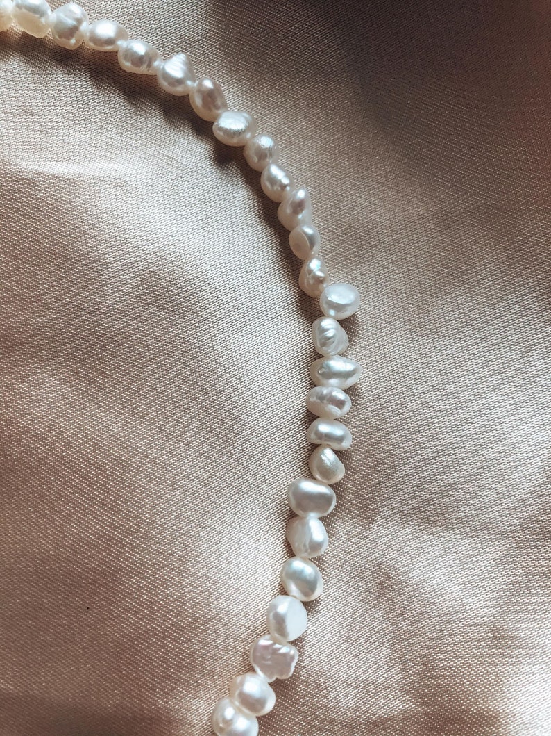 Dainty Freshwater Pearl Choker Choker Necklace Small Etsy Uk