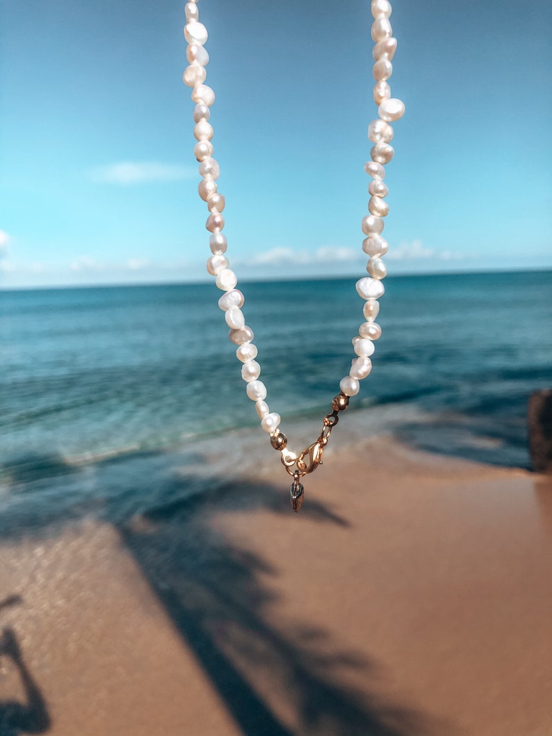 Dainty Freshwater Pearl Choker Choker Necklace Small Etsy Uk