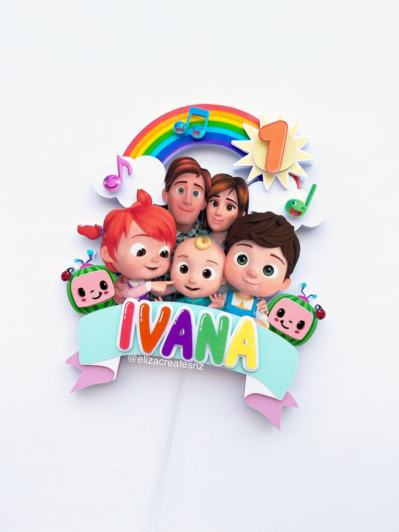 Cocomelon Cake Topper Cocomelon Party Cocomelon Birthday - Etsy