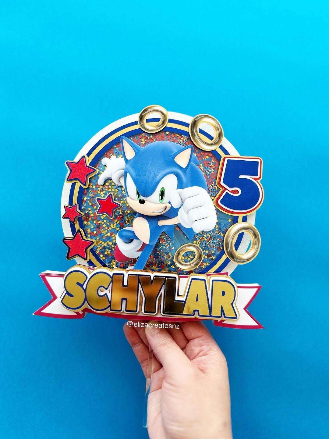 Sonic Shaker Cake Topper, Sonoc Cake Topper, Sonic Party, Sonic ...