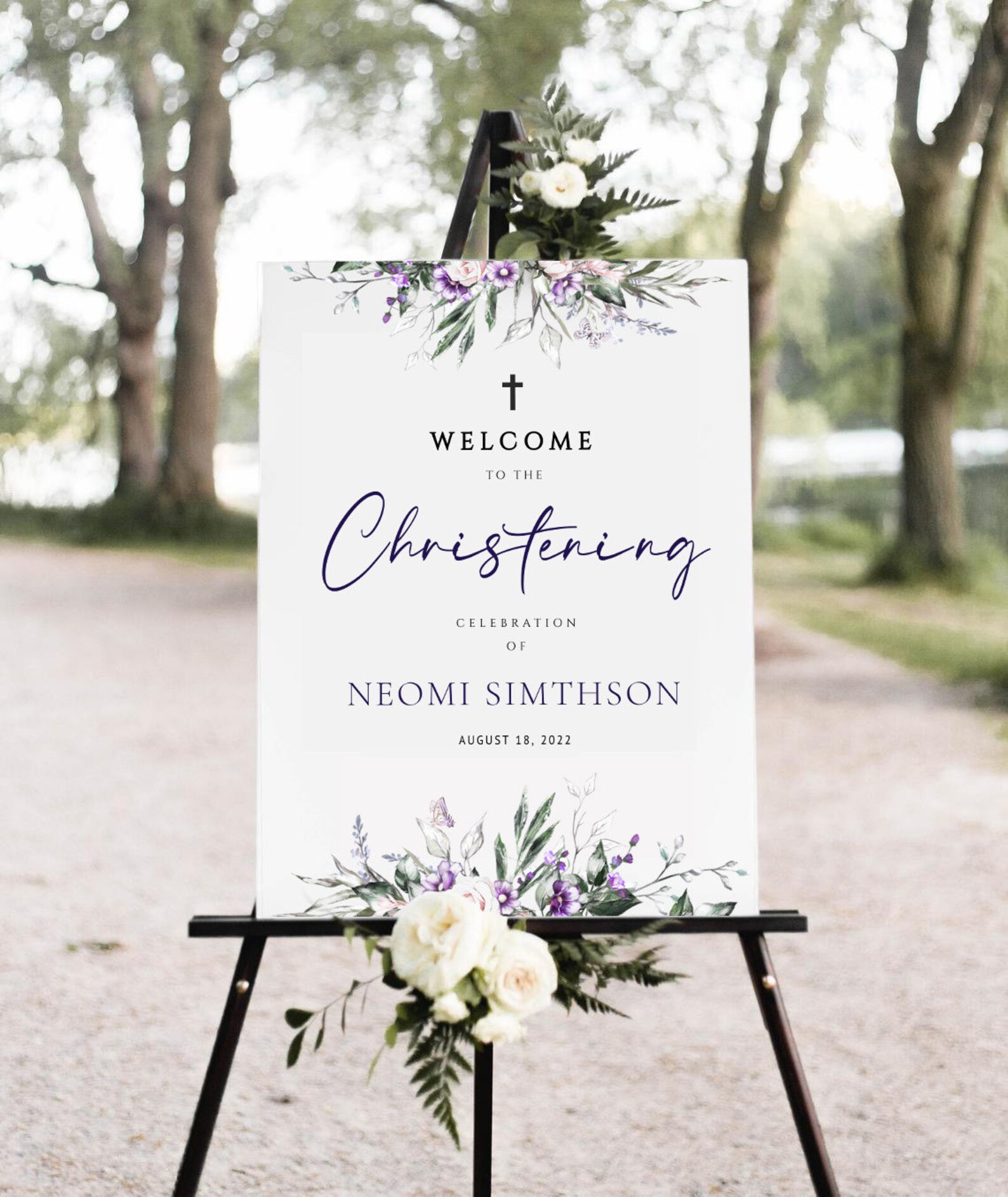 Christening Welcome Sign Template, Christening Decor,welcome ...