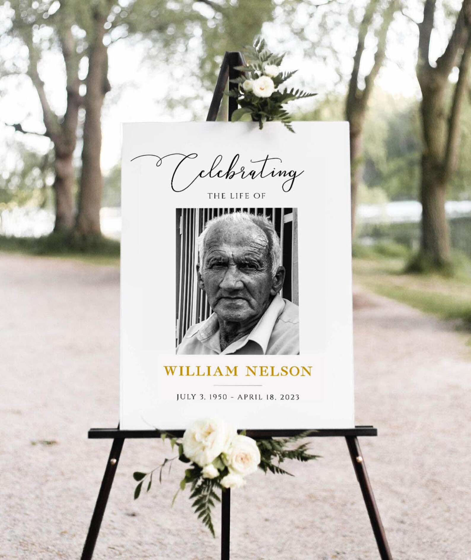 Celebrating of Life Sign Funeral Welcome Sign Template - Etsy