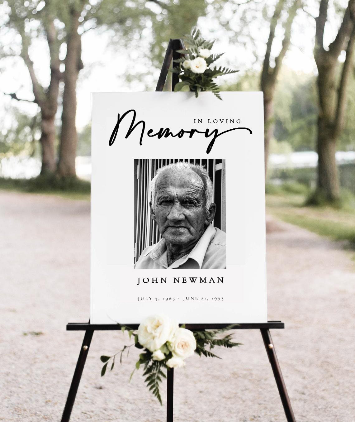 Funeral Memorial Sign Funeral Welcome Sign Template - Etsy