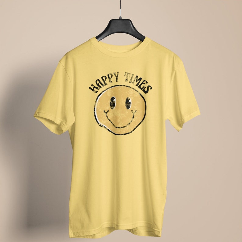 Happy Times, Happy Days, Smile Shirt, Trendy Good Day Tee, Retro Smile ...