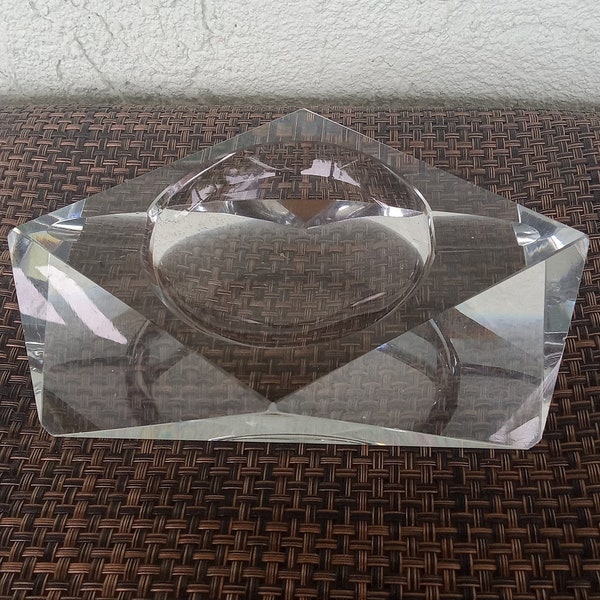 Heavy Glass Ashtray - Etsy