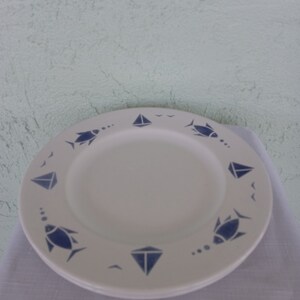 Vintage Varages Plates-made in France-blue and White Plates-fish and ...