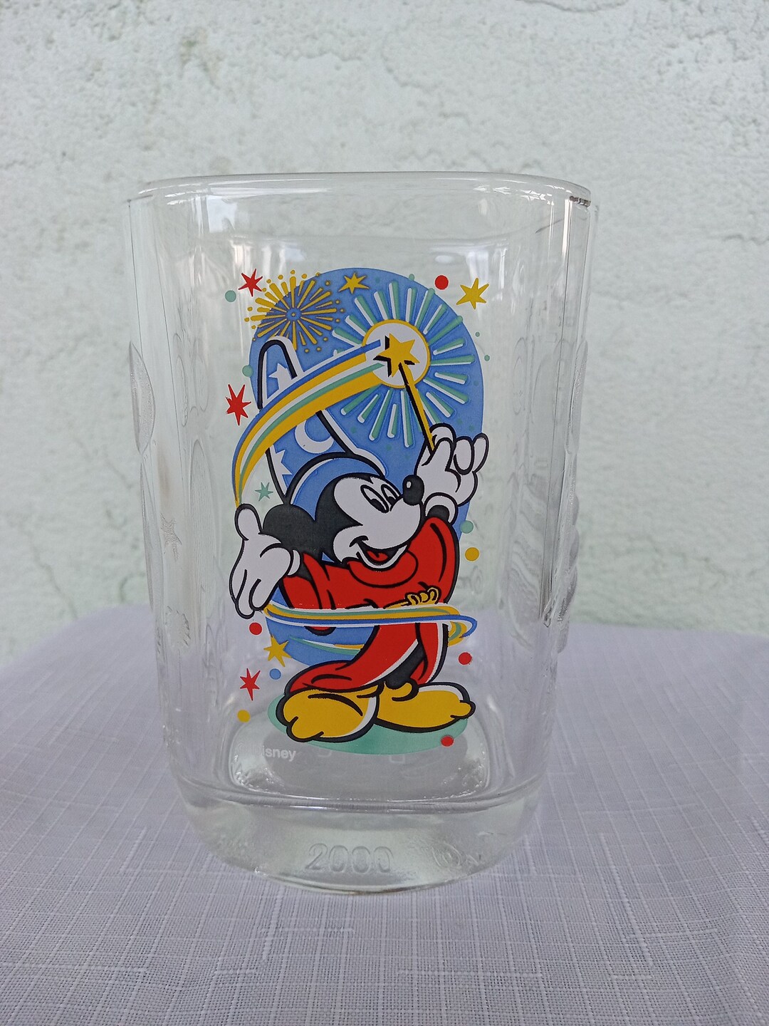 Vintage Disney Glass-vintage Mickey Mouse Glass-disney 2000 Celebration ...