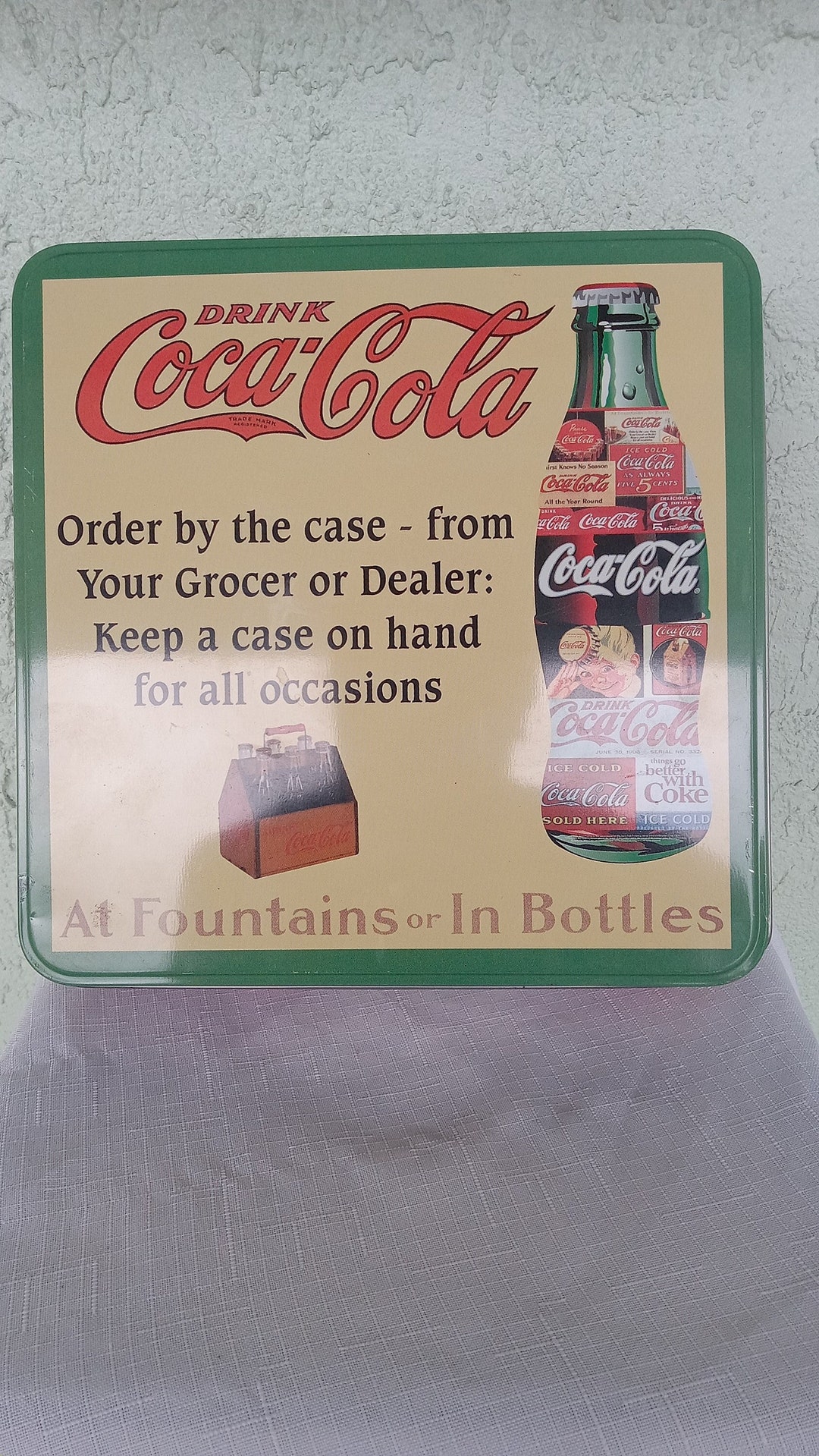 Vintage Coca Cola Tin-collectible Coca Cola Tin-storage Tin-retro Coke ...