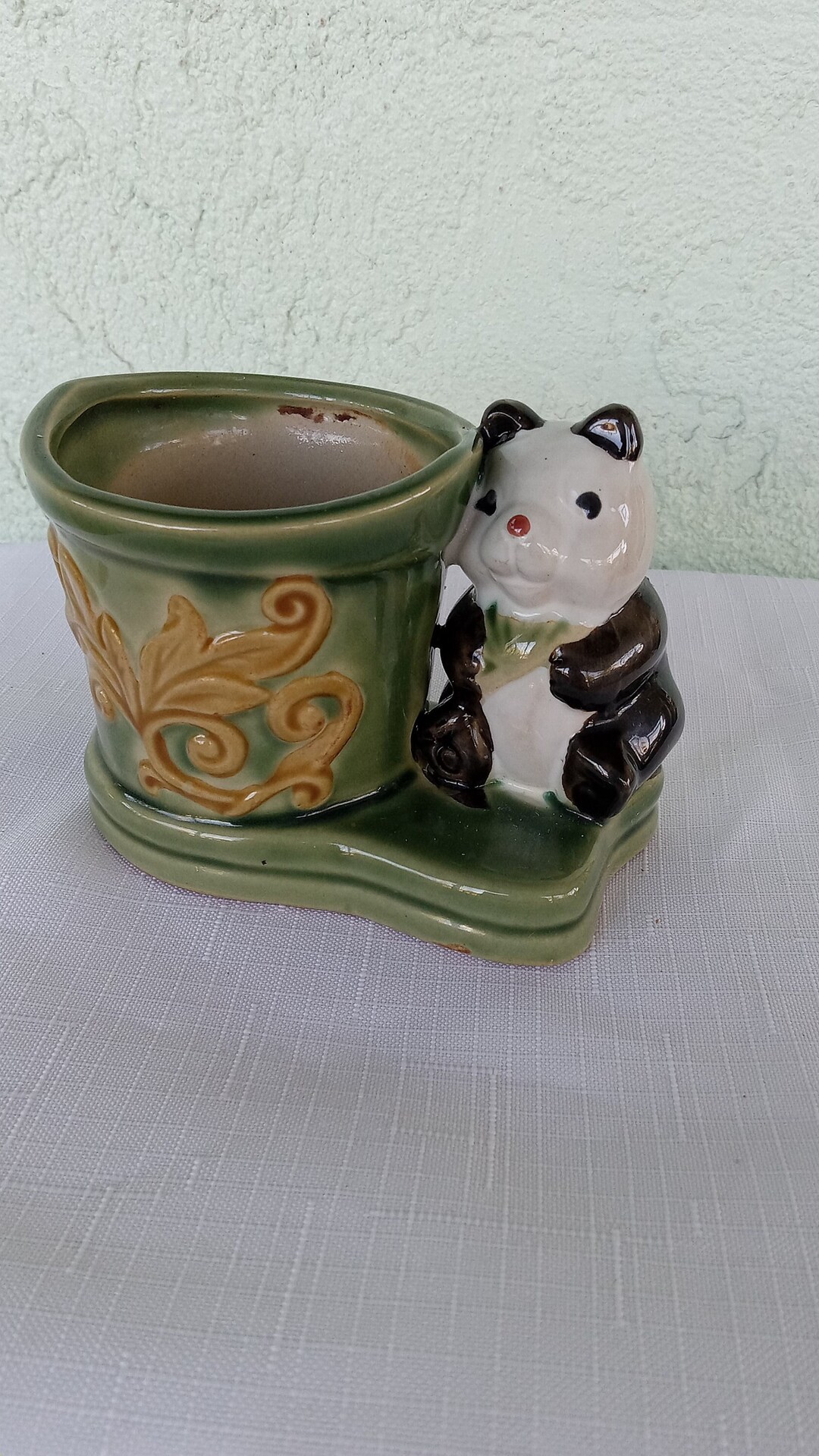 Vintage Panda Bear Planter-vintage Planter-ceramic Panda Planter ...