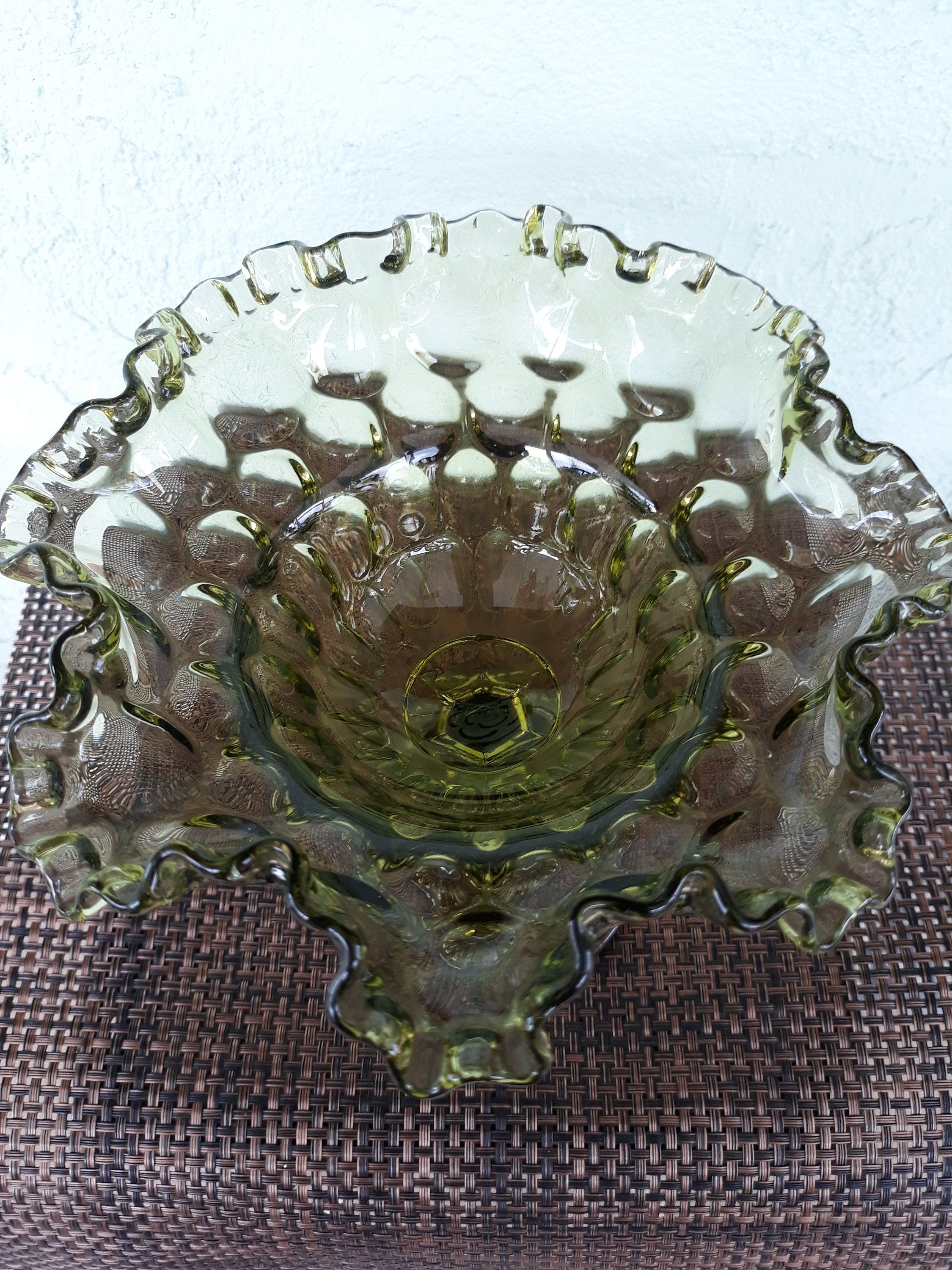 Vintage Fenton Thumbprint Compote-Footed Pedestal Candy | Etsy