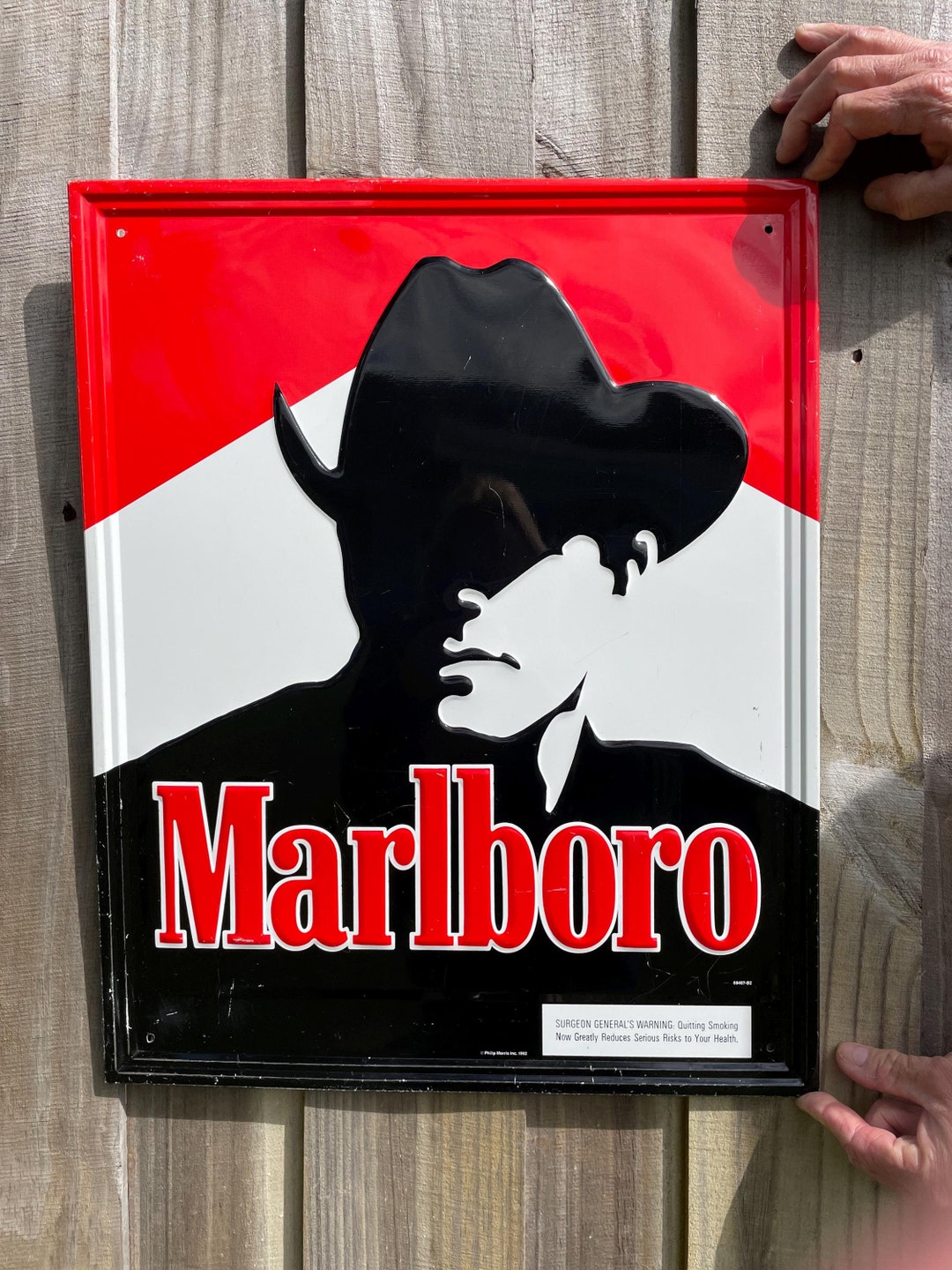 Vintage Marlboro Sign-tobacco Sign-mancave Sign-collectible Marlboro ...