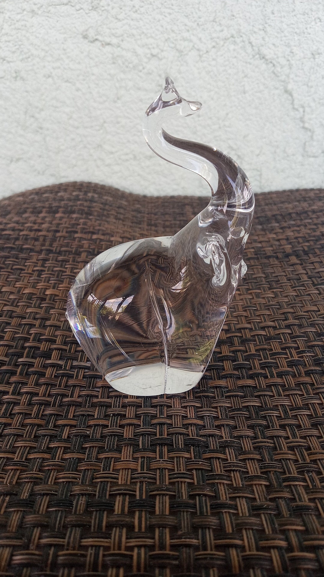 Vintage Elephant Figurine-collectible Elephant-glass Art Elephant-art ...