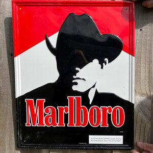 Vintage Marlboro Sign-tobacco Sign-mancave Sign-collectible Marlboro ...