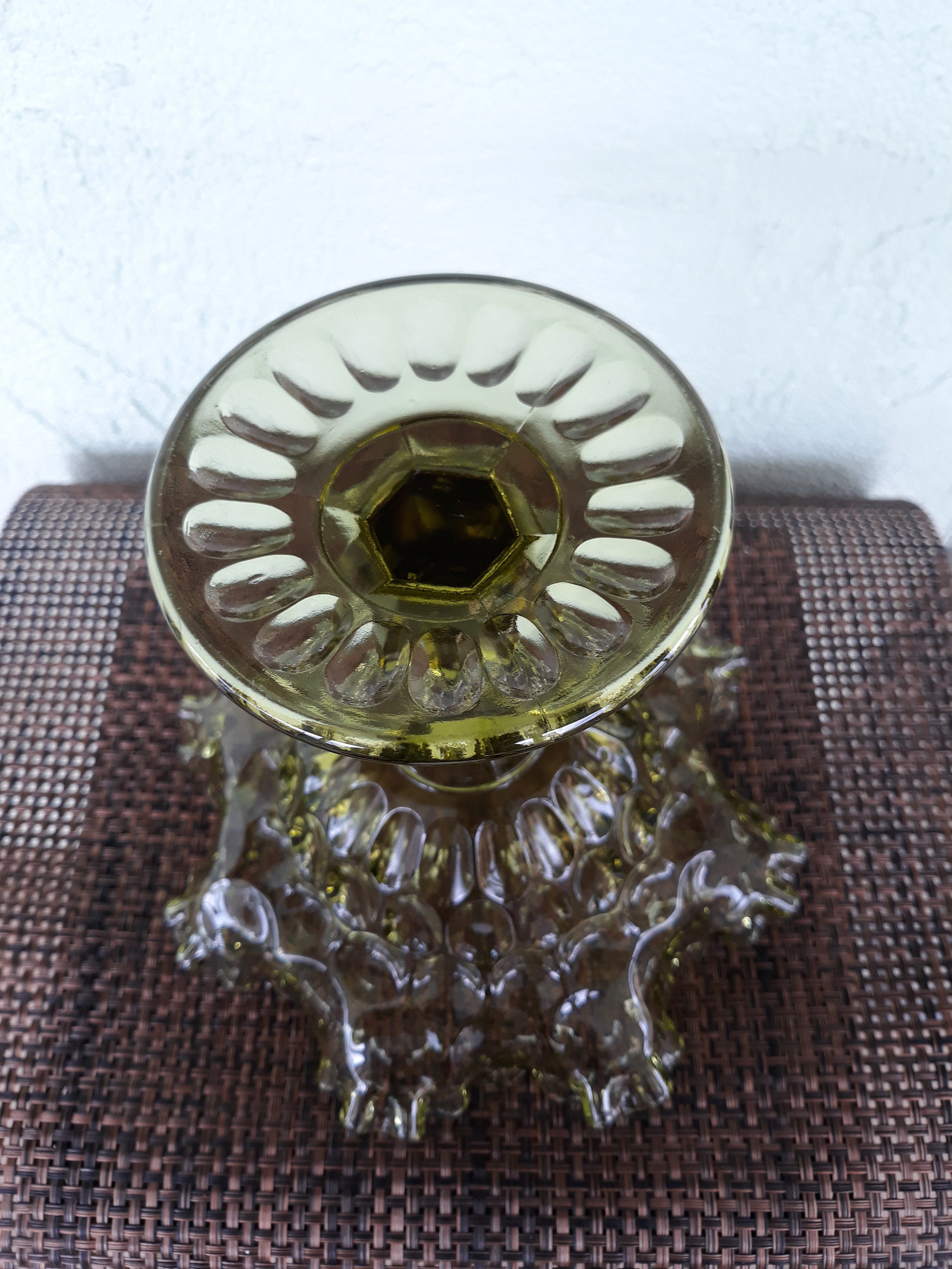 Vintage Fenton Thumbprint Compote-Footed Pedestal Candy | Etsy