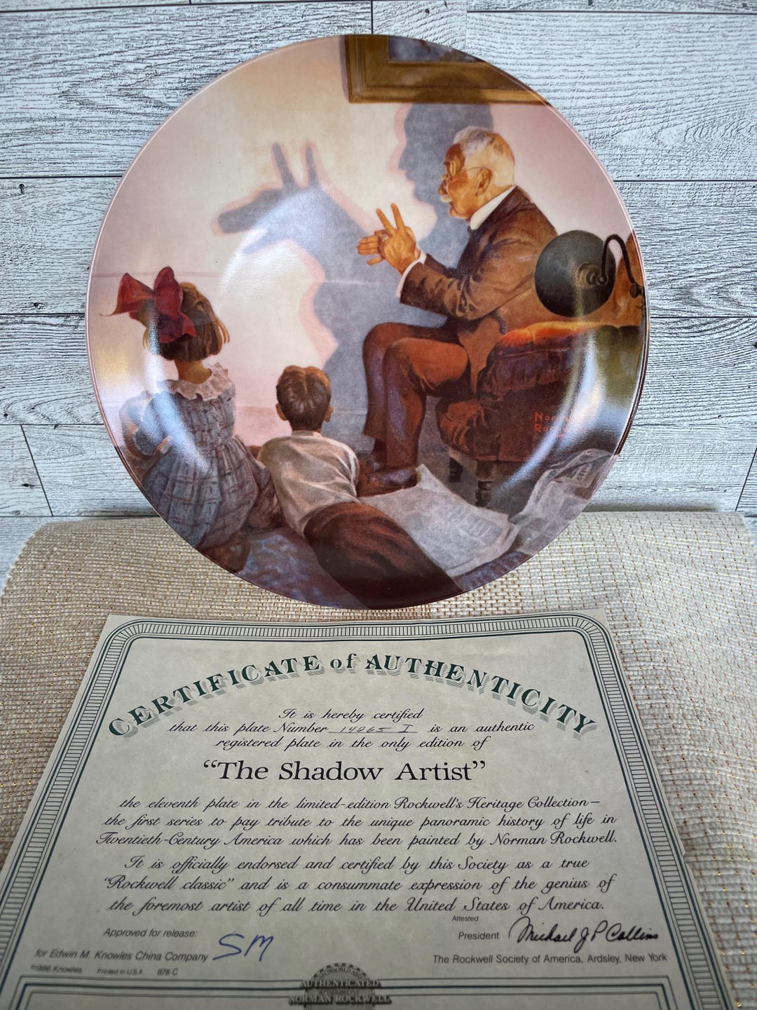 Collectible Plates-the Shadow Artist-authentic the Shadow Artist Plate ...