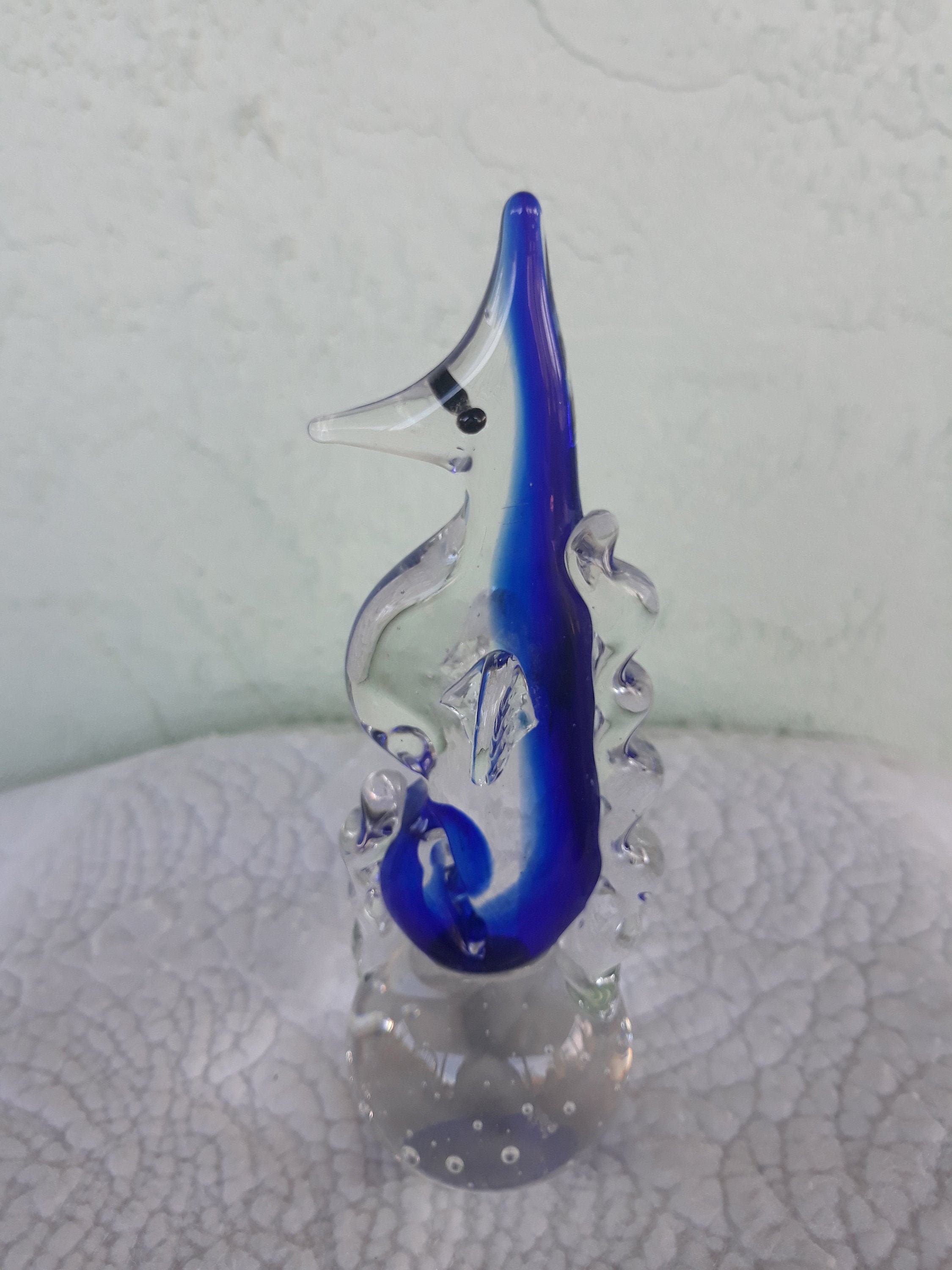 Vintage Murano Like Sea Horse-Glass Art-Marine Life Glass - Etsy.de